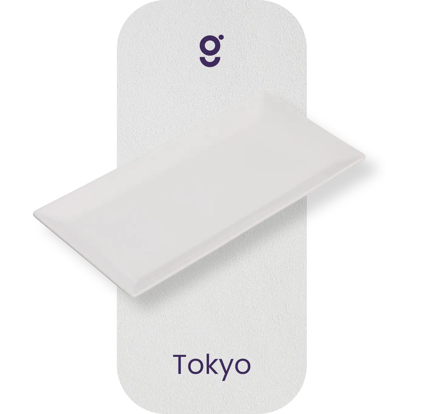Rectangular Platter 30x15 cm Glossy White TOKYO - gastroglam